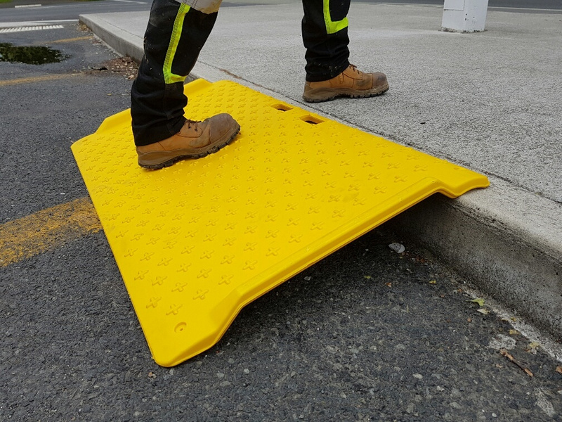 Plastic Yellow Pedestrian Ramp | Ramps, Covers, Humps, & Cable ...