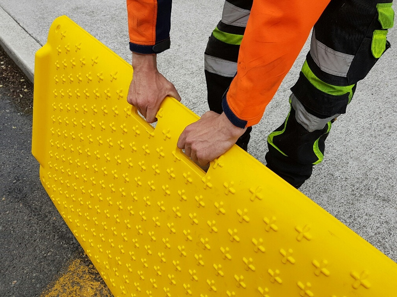 Plastic Yellow Pedestrian Ramp | Ramps, Covers, Humps, & Cable ...