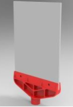 Cone Mounted Sign A4 Red and White | Cones, Bollards, & Barriers | TMC ...
