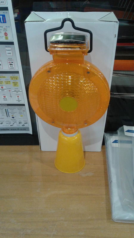 Cone Mounted LED Solar Light - Amber | LED Beacon, Grill, & Vehicle ...