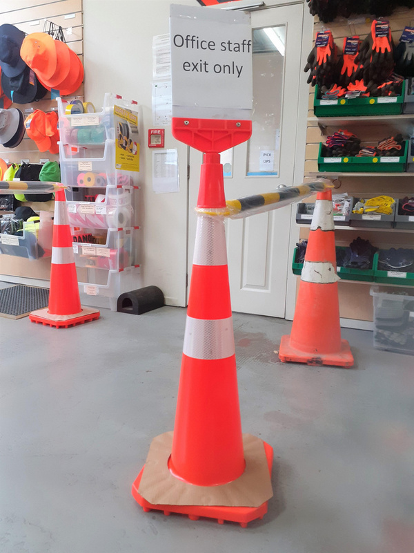 Cone Mounted Sign A4 Red and White | Cones, Bollards, & Barriers | TMC ...