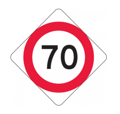 Temporary Speed Restriction Double-sided Sign | Road Signs, Stands ...