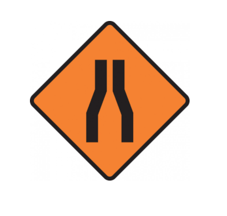 Lane Narrows Signs | Road Signs, Stands, & Bases | TMC Ltd | Traffic ...